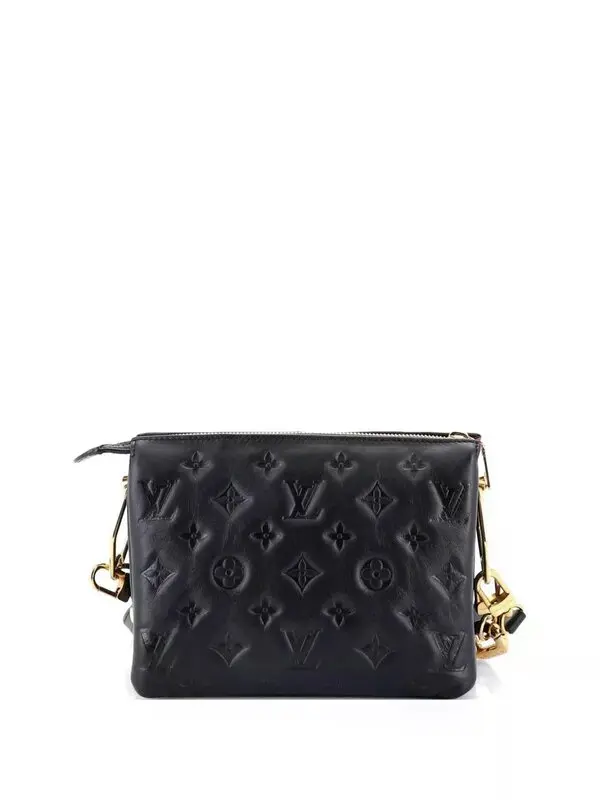 LOUIS VUITTON Coussin Bb Crossbody Bag Monogram Embossed Lambskin - Black