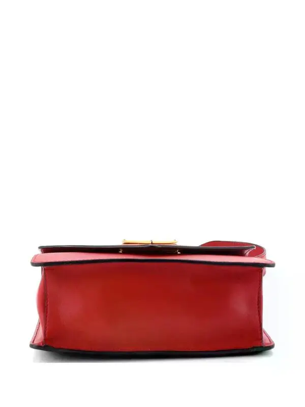 Prada Envelope Flap Chain Shoulder Bag Saffiano Leather Small Crossbody