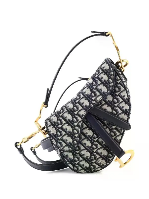 Dior Saddle Handbag Oblique Canvas Mini Shoulder Bag - Blue