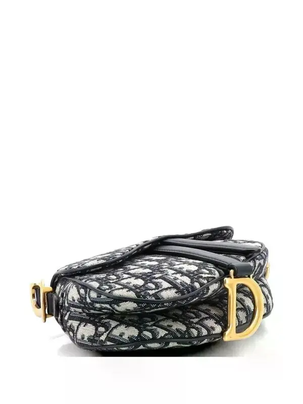 Dior Saddle Handbag Oblique Canvas Mini Shoulder Bag - Blue