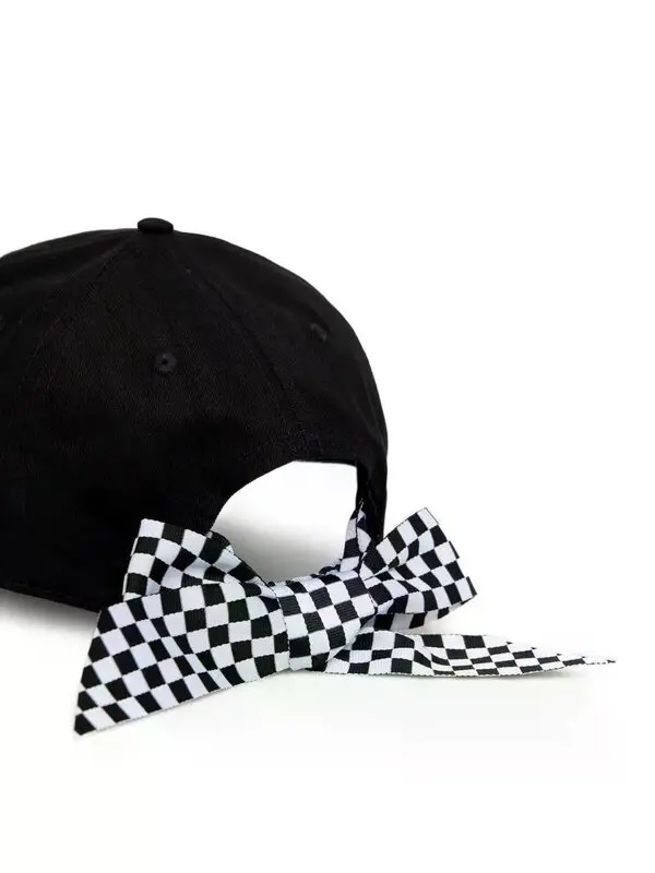 VANS Logo Embroidered Baseball Cap With Bow Detail