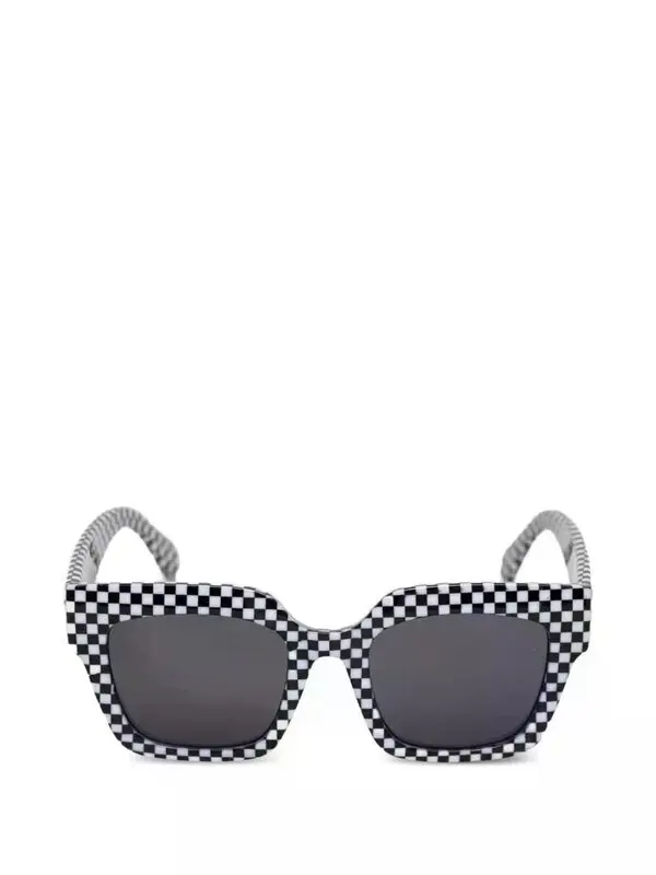 VANS Check-pattern Square-frame Sunglasses - Black