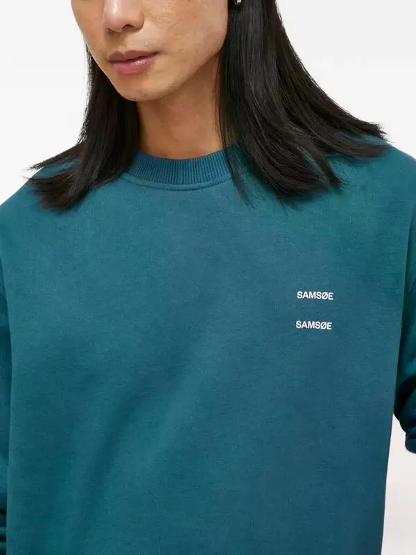 SAMSOE SAMSOE Logo-detail Sweatshirt - Blue