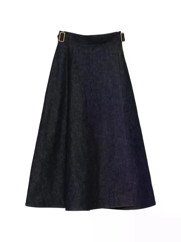 Adam Lippes A-line Denim Midi Skirt
