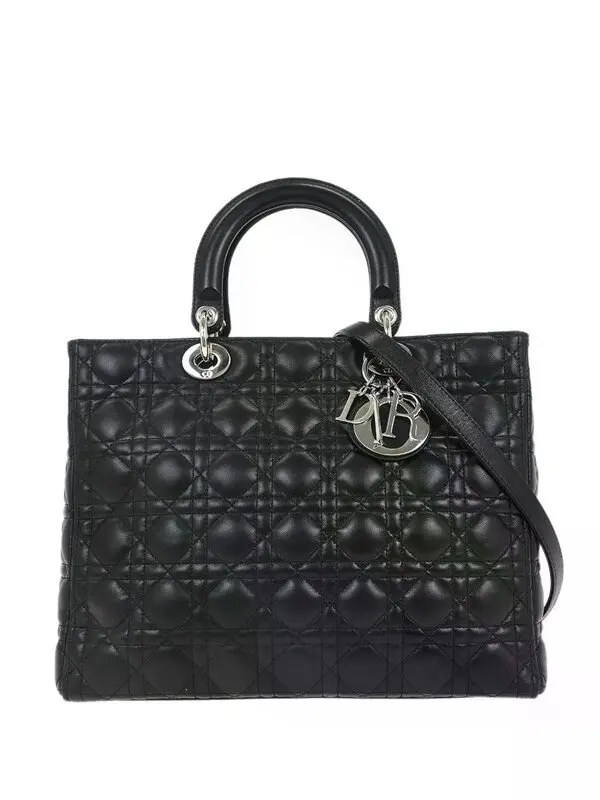 Dior 2012 Lady Cannage Tote Bag - Black
