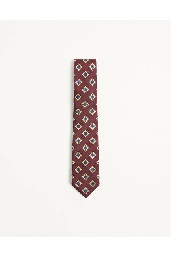 Valentino Garavani Valentie Patterned Tie In Silk, Wool, And Jacquard - Multicolor