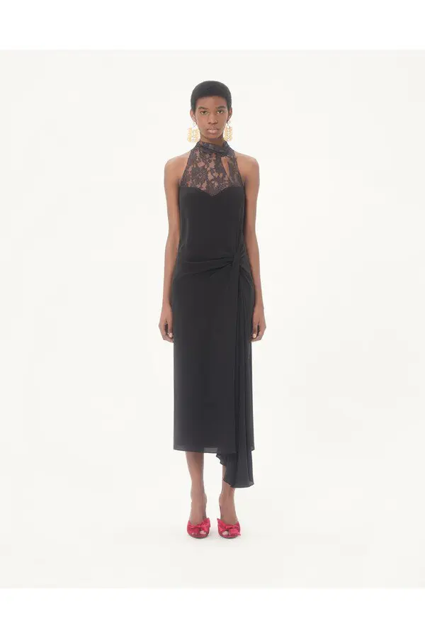 Valentino Garavani Georgette Dress - Black