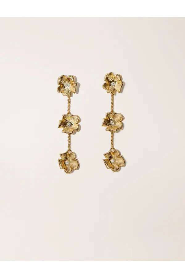 Maje Flower Earrings - Gold