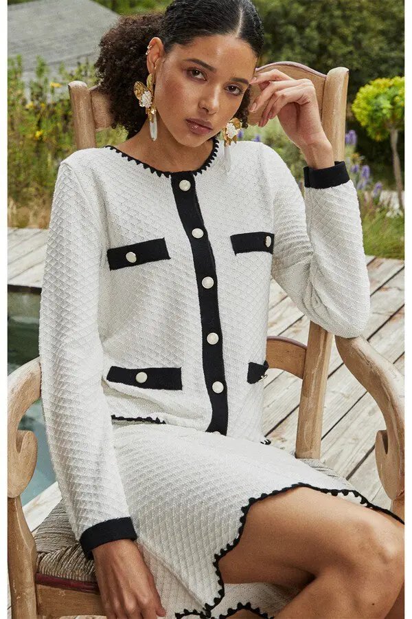 Hale Bob Bevin Diamond Sweater - White