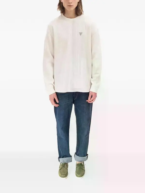 Guess Logo Waffle T-shirt - Neutrals