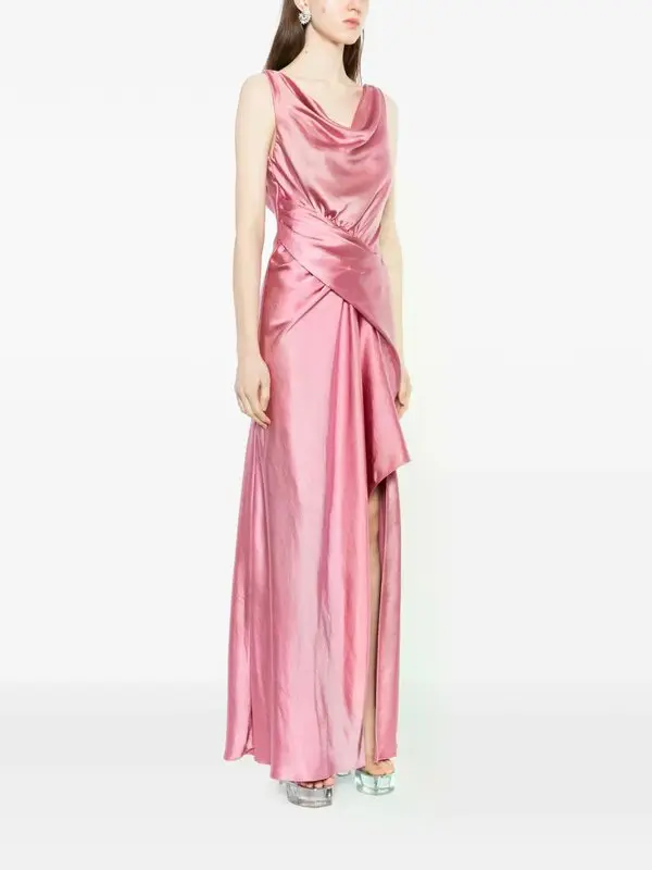 Amsale Draped Maxi Dress