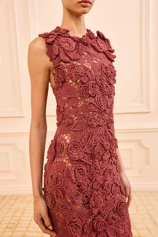 Ulla Johnson Anita Hand Crochet Maxi Dress - Agate