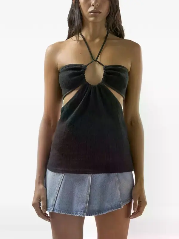 Gcds Cut-out Crochet Knit Top