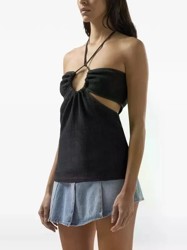 Gcds Cut-out Crochet Knit Top