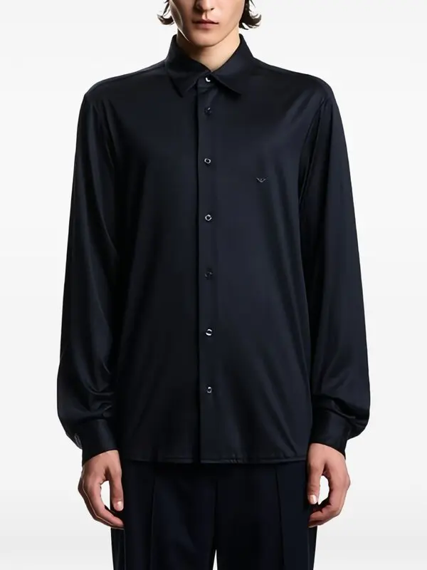 Emporio Armani Cotton Blend Shirt - Blue