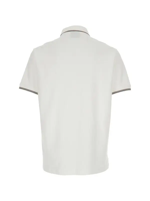 Emporio Armani Logo Cotton Polo Shirt - White