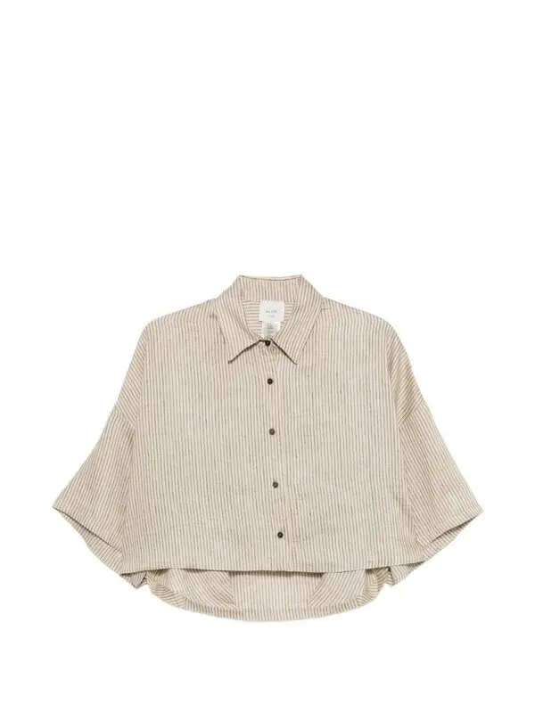 ALYSI Striped Shirt - Beige