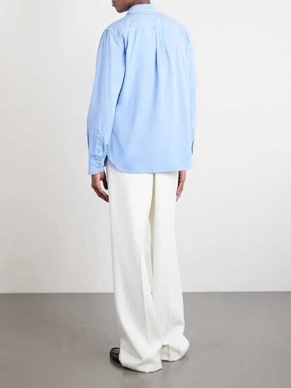 TOM FORD Cotton And Silk-blend Shirt - Blue