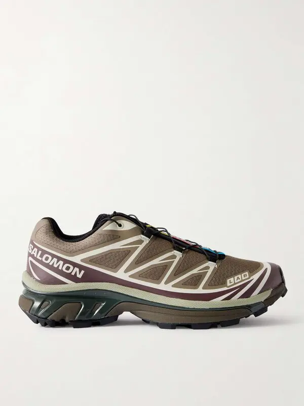 SALOMON Xt-6 Rubber-trimmed Gore-tex Mesh Sneakers - Brown