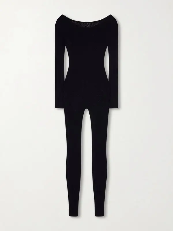Wolford Daisy Stretch-econyl Jumpsuit - Black
