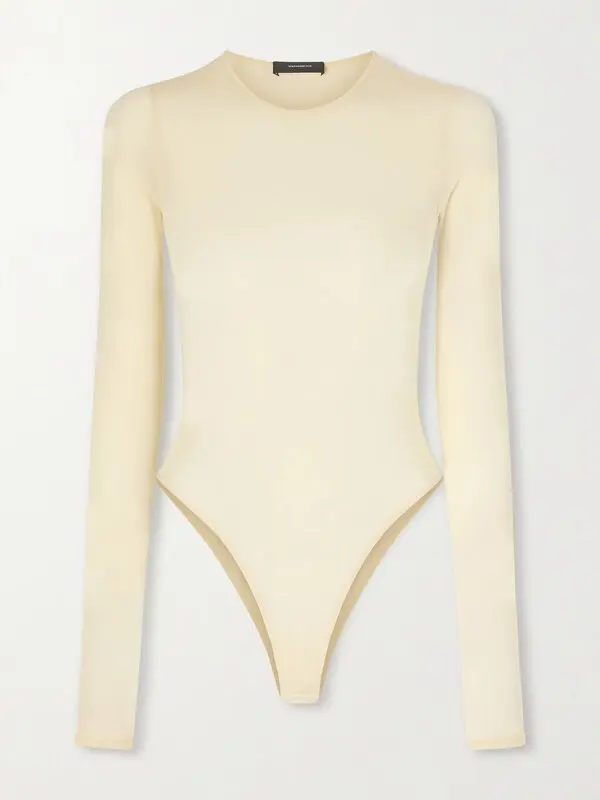Wardrobe.NYC Stretch-jersey Bodysuit - Yellow