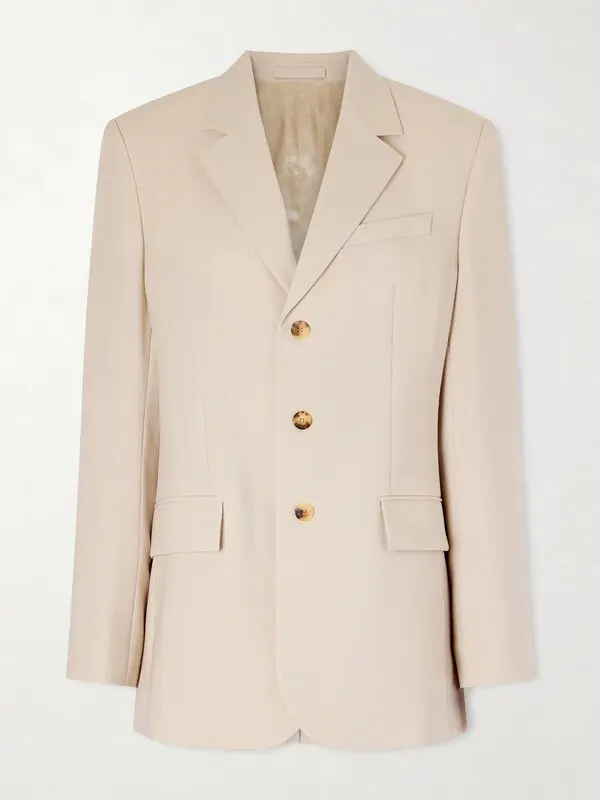 Wardrobe.NYC Wool-crepe Blazer - Neutrals