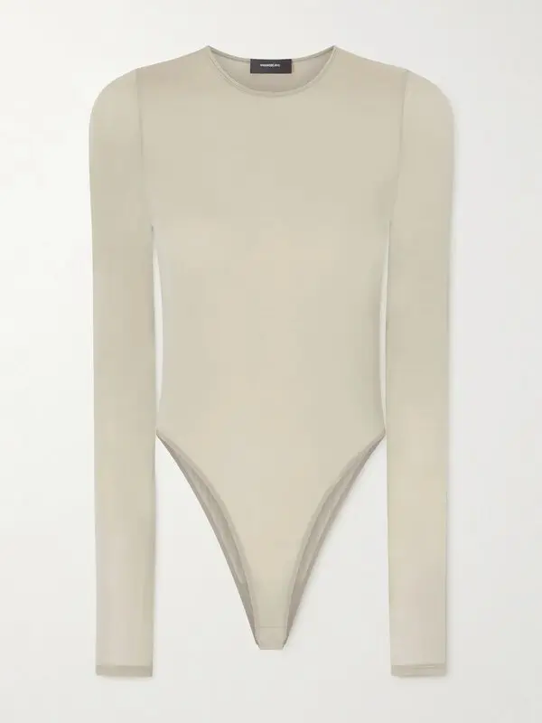 Wardrobe.NYC Stretch-jersey Bodysuit - Neutrals