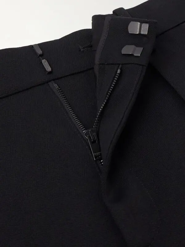 Saint Laurent Slim-fit Grain De Poudre Wool Tuxedo Trousers