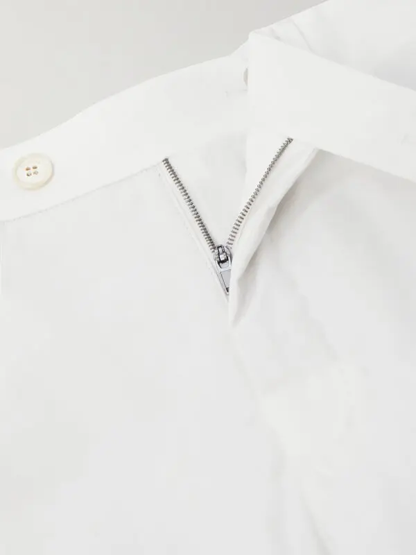 SLOWEAR Tapered Stretch-cotton Trousers - White