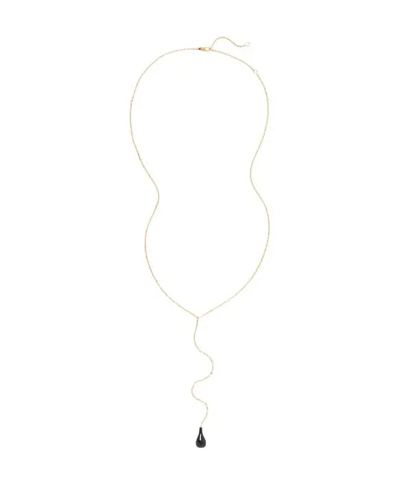 TOTEME Plated Onyx And Crystal Necklace - Gold