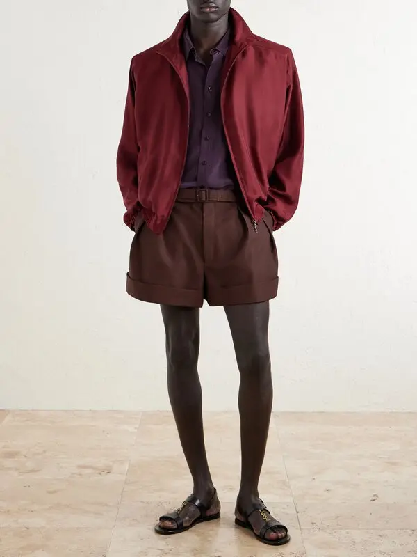 Saint Laurent Straight-leg Wool-blend Shorts