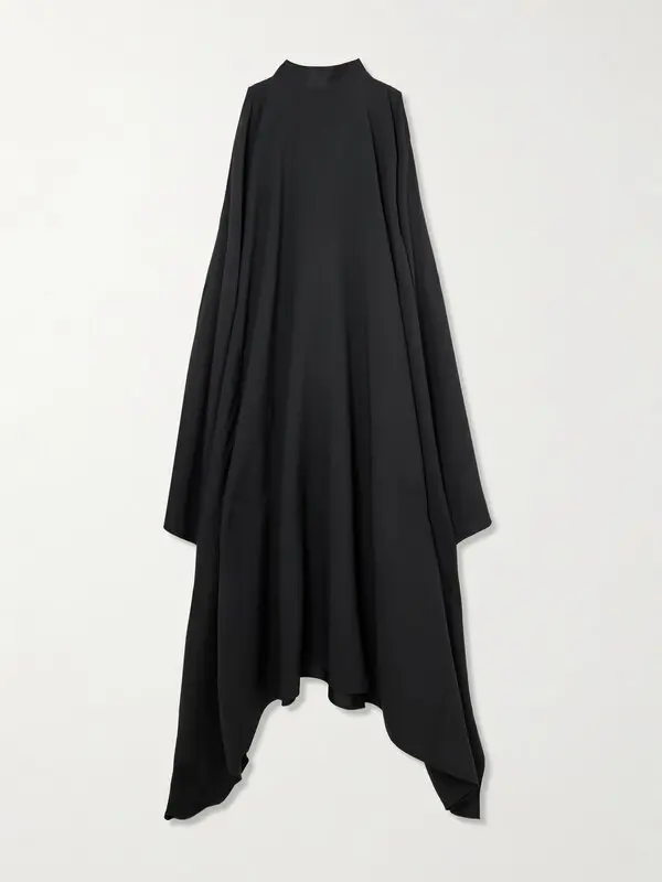 TALLER MARMO Aga Tie-detailed Draped Gown - Black