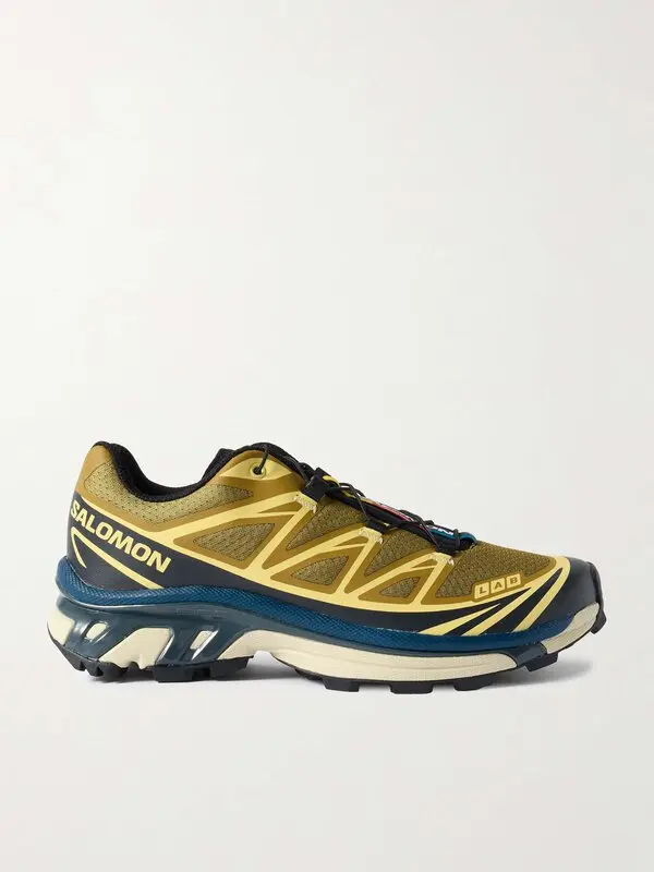 SALOMON Xt-6 Rubber-trimmed Mesh Sneakers - Army Green
