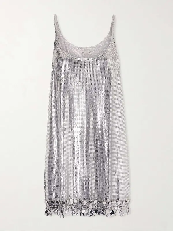 Rabanne Chainmail Mini Dress - Silver