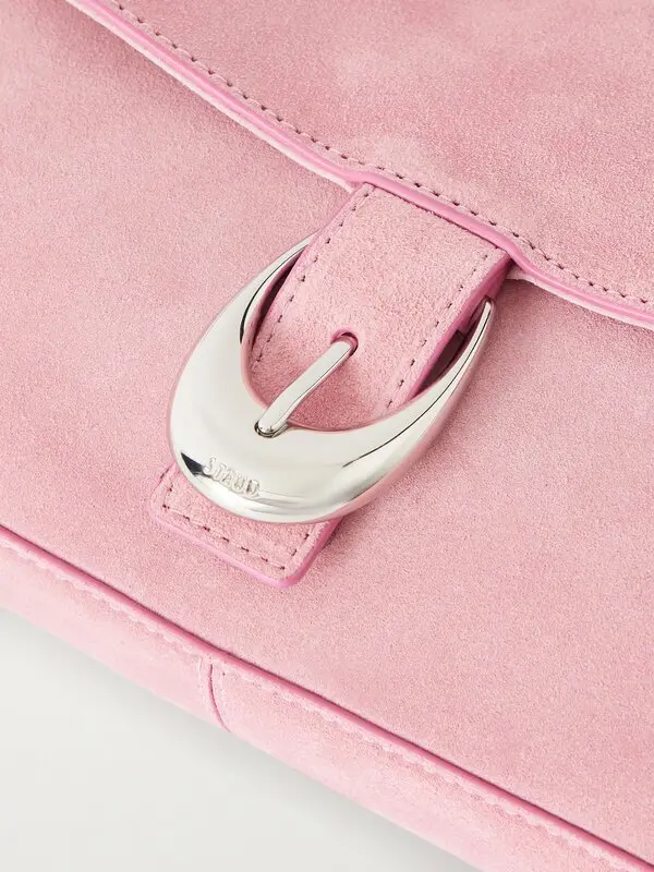Staud Harlow Suede Shoulder Bag - Pink
