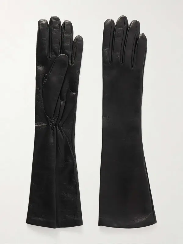 TOTEME Leather Gloves - Black