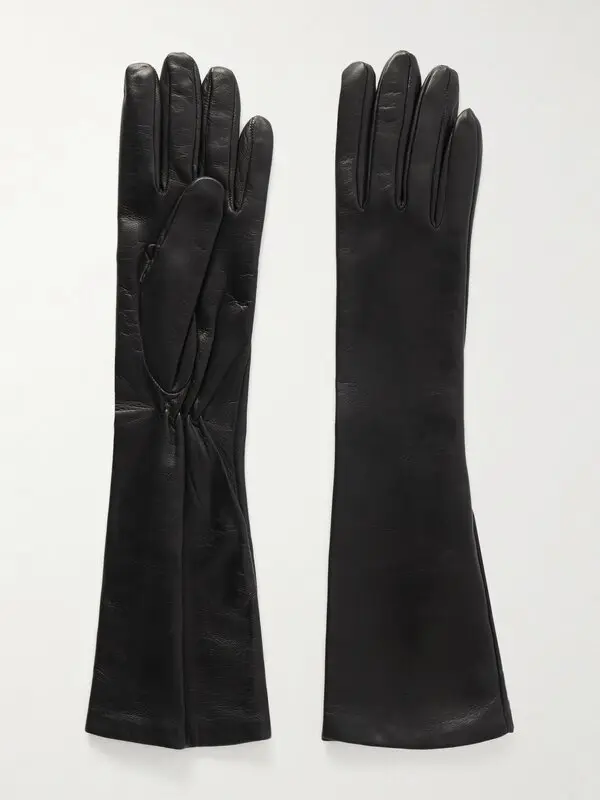 TOTEME Leather Gloves - Black