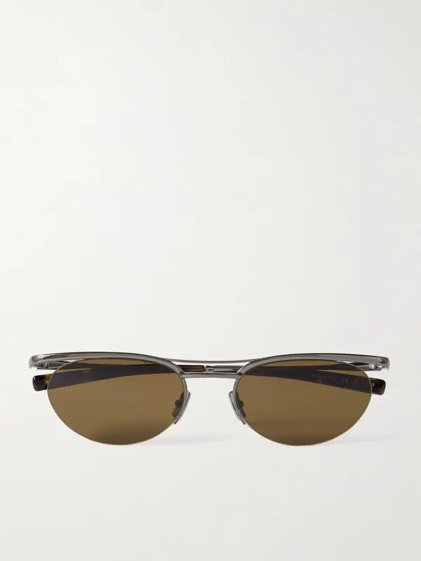 Saint Laurent Oval Sunglasses - Silver