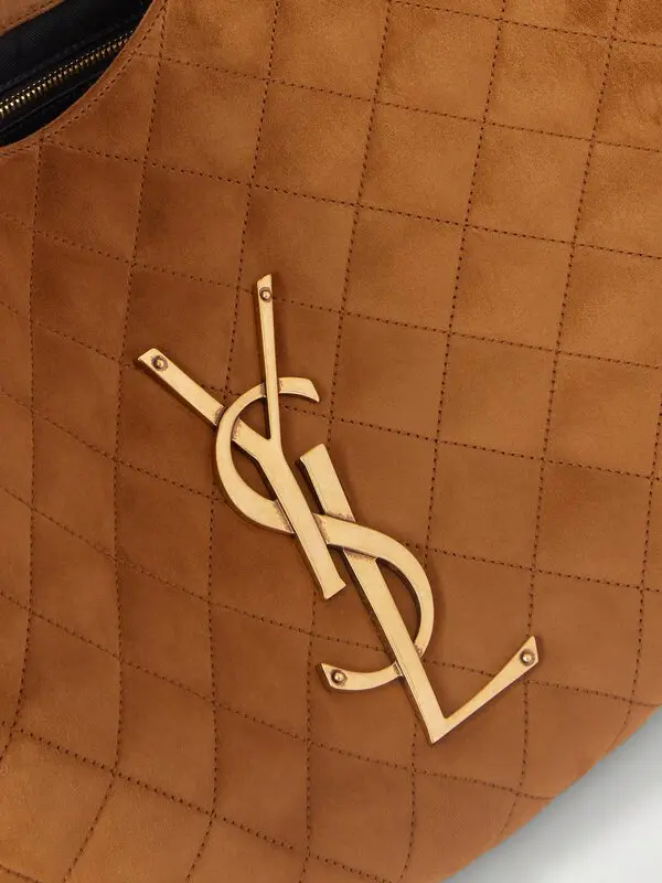 Saint Laurent Icare Medium Matelassé Tote - Brown