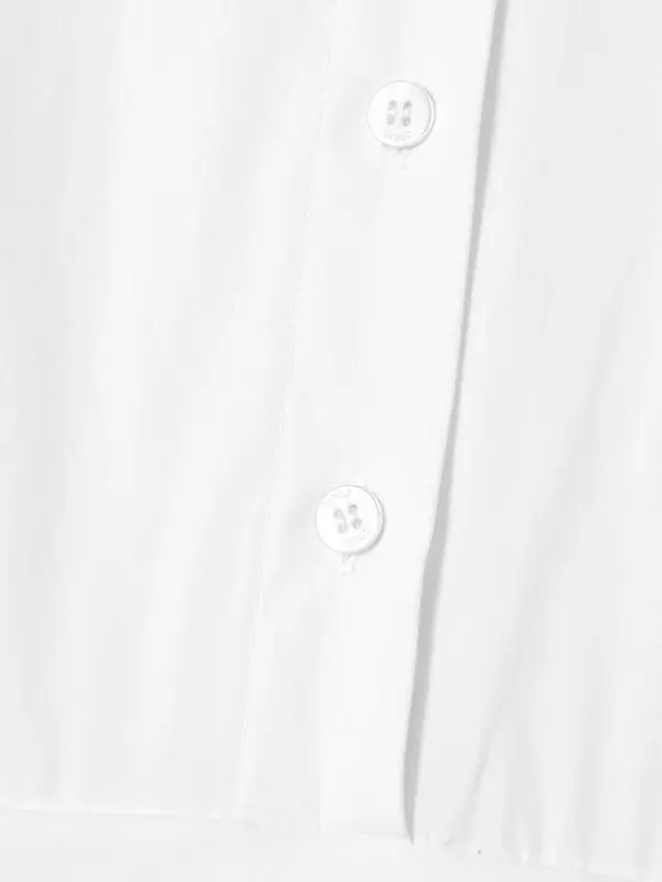 Staud Indya Gathered Cotton-blend Poplin Midi Shirt Dress