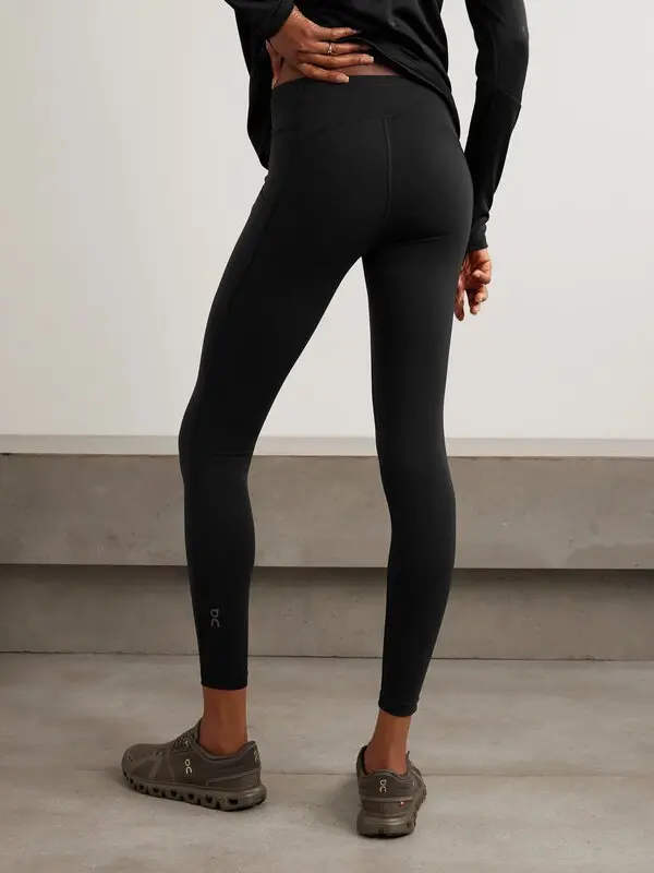 On Performance Paneled Stretch Leggings - Black