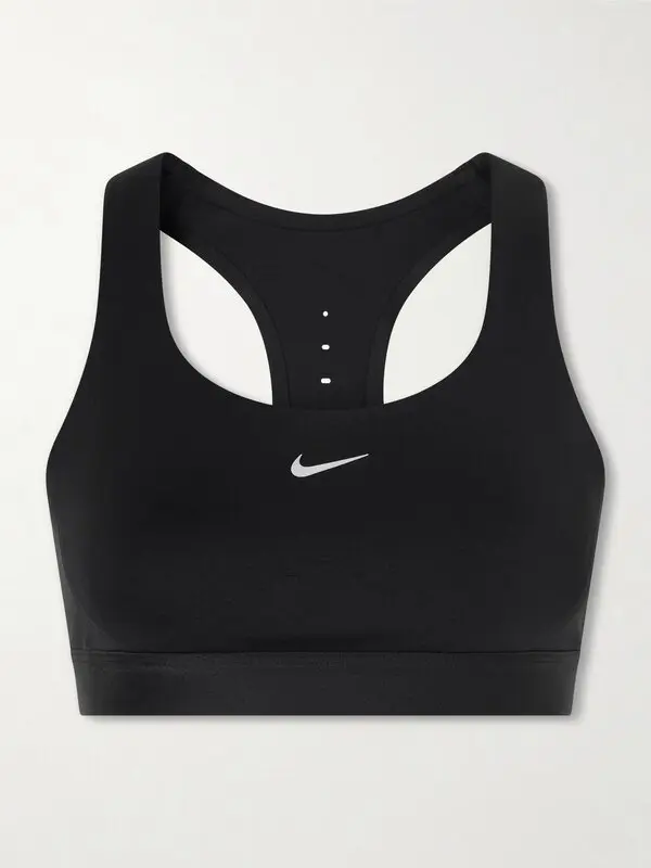 Nike Swift Mesh-trimmed Dri-fit Sports Bra - Black