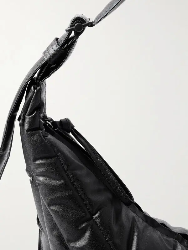 LEMAIRE Soft Game Small Quilted Coated-cotton Shoulder Bag - Black