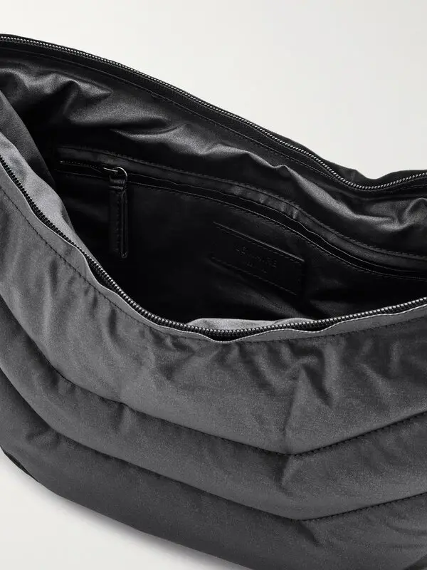 LEMAIRE Soft Game Small Quilted Coated-cotton Shoulder Bag - Black