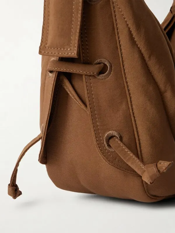 LEMAIRE Small Quilted Canvas Shoulder Bag - Brown