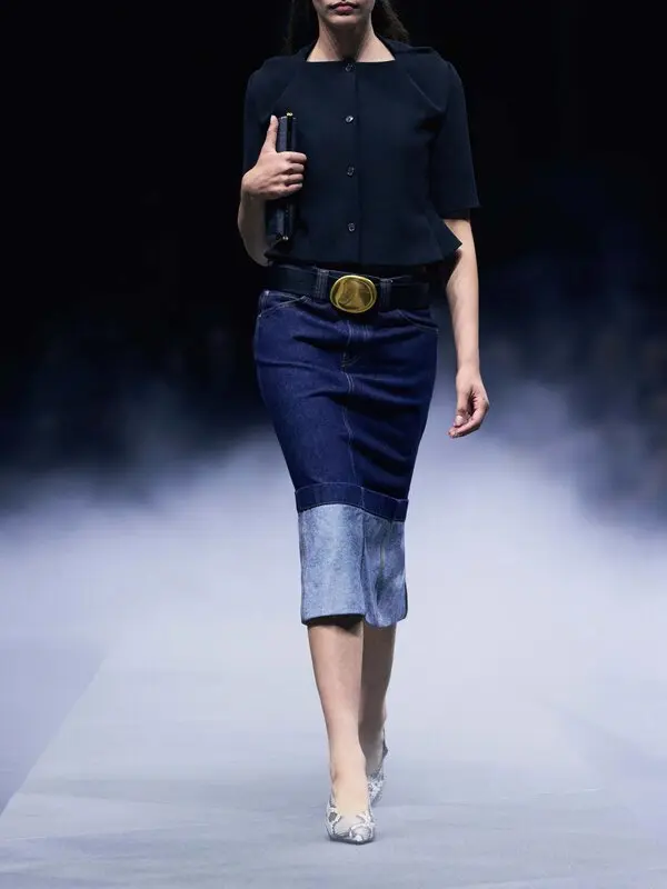 Khaite Keefe Leather Belt - Black