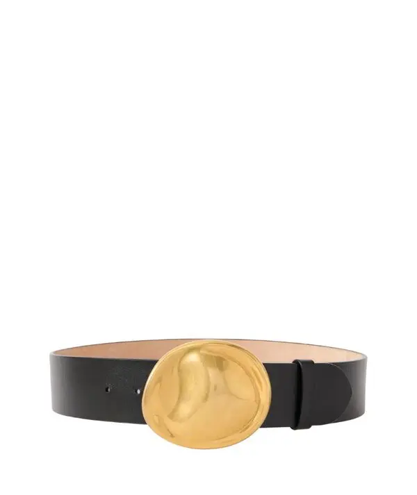 Khaite Keefe Leather Belt - Black