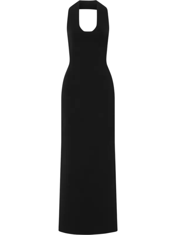 Khaite Mahi Knitted Halterneck Maxi Dress - Black