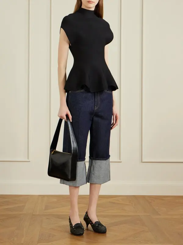 Khaite Boyle Cropped Low-rise Jeans - Blue
