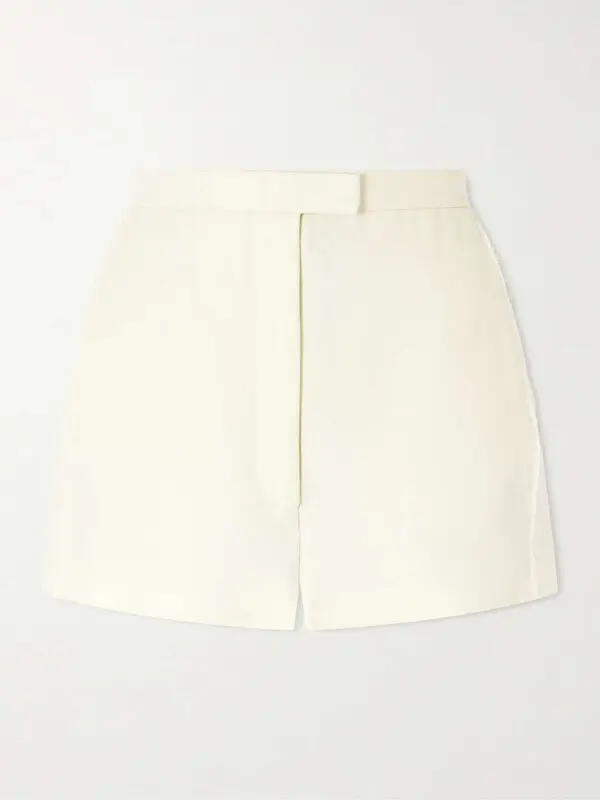 Khaite Blane Linen Shorts - Neutral